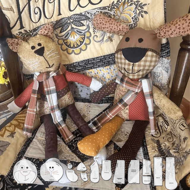 DIY Harry & Miss Kitty Toy - Acrylic Sewing Template - With Instructions