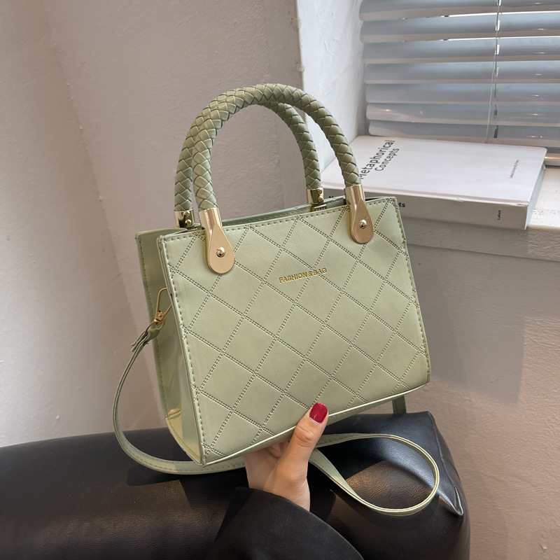 Handbag Horizontal Square Shoulder Bag Diamond Embroidery Thread Bag ...