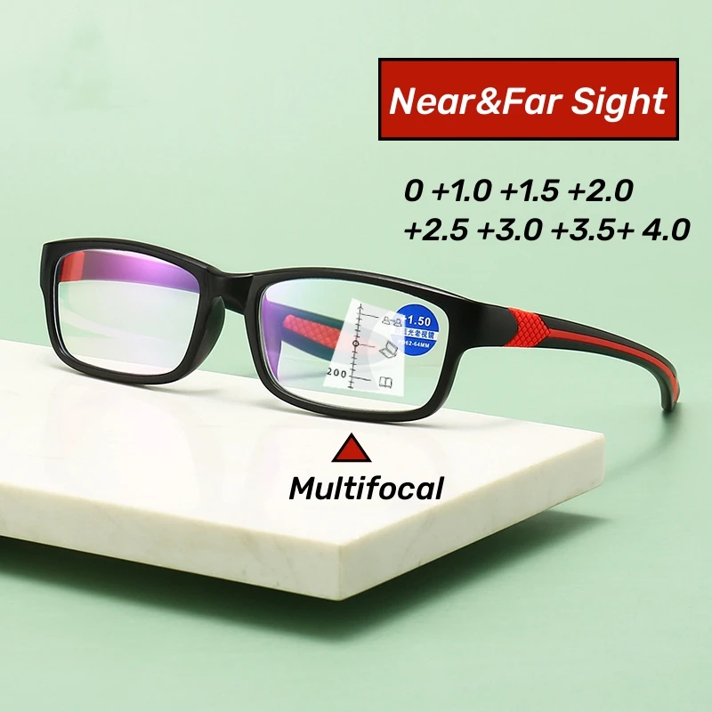 Progressive Multifocal Reading Glasses Men Anti-blue Light Presbyopia ...