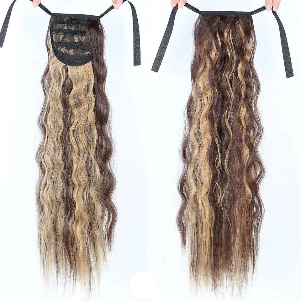 Extension Wig Long Curly Drawstring Ponytail