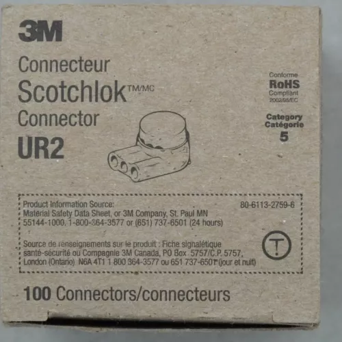2 BOX OF 3M UR2 Scotchlok Connector Category 5 Made in US 200 pcs New