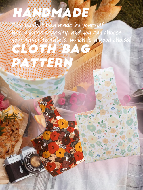 DIY Basket Bag Pattern Template - Include Instructions + Template