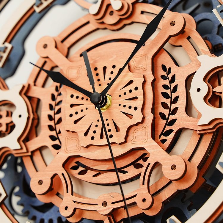 ROKR Wall Clock Mechanical Gear 3D Wooden Puzzle LC701 Robotime ROKR Wall Clock Mechanical Gear 3D Wooden Puzzle LC701 Robotime