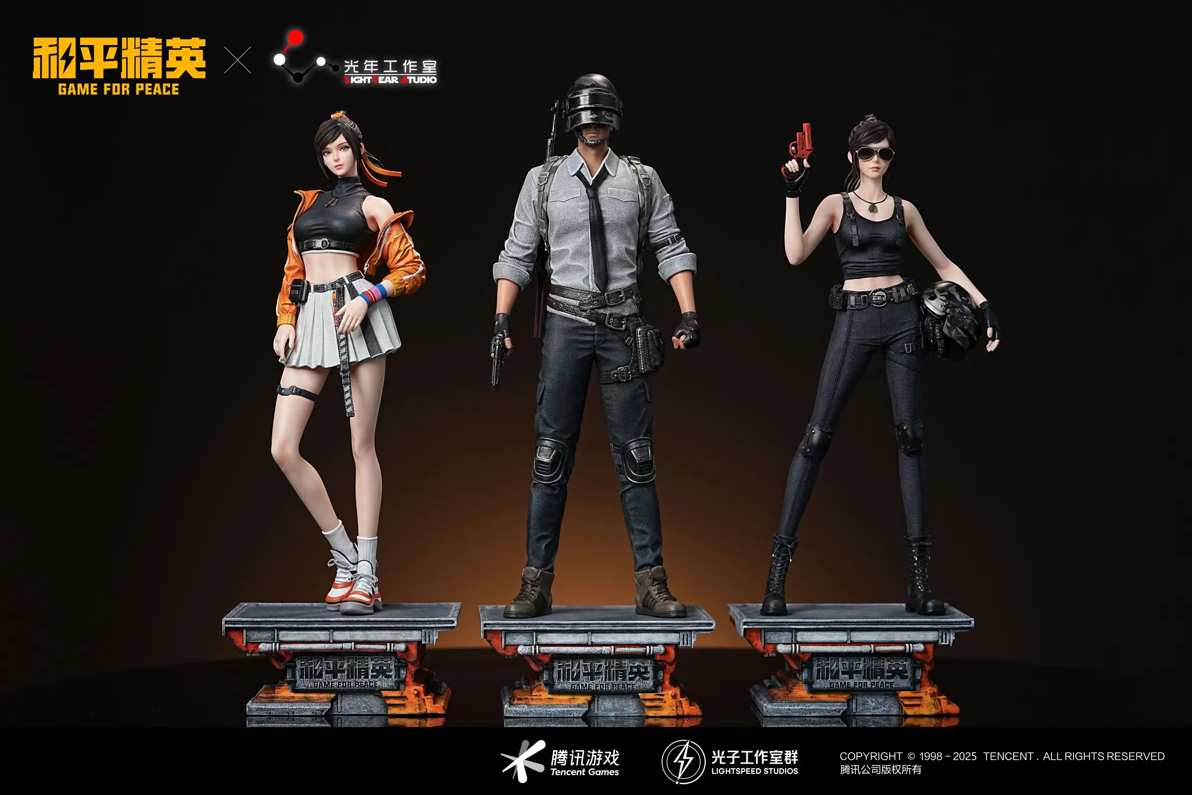 1/6 Scale Licensed Jili & Helmet Man - PUBG Resin Statue - Light Year ...