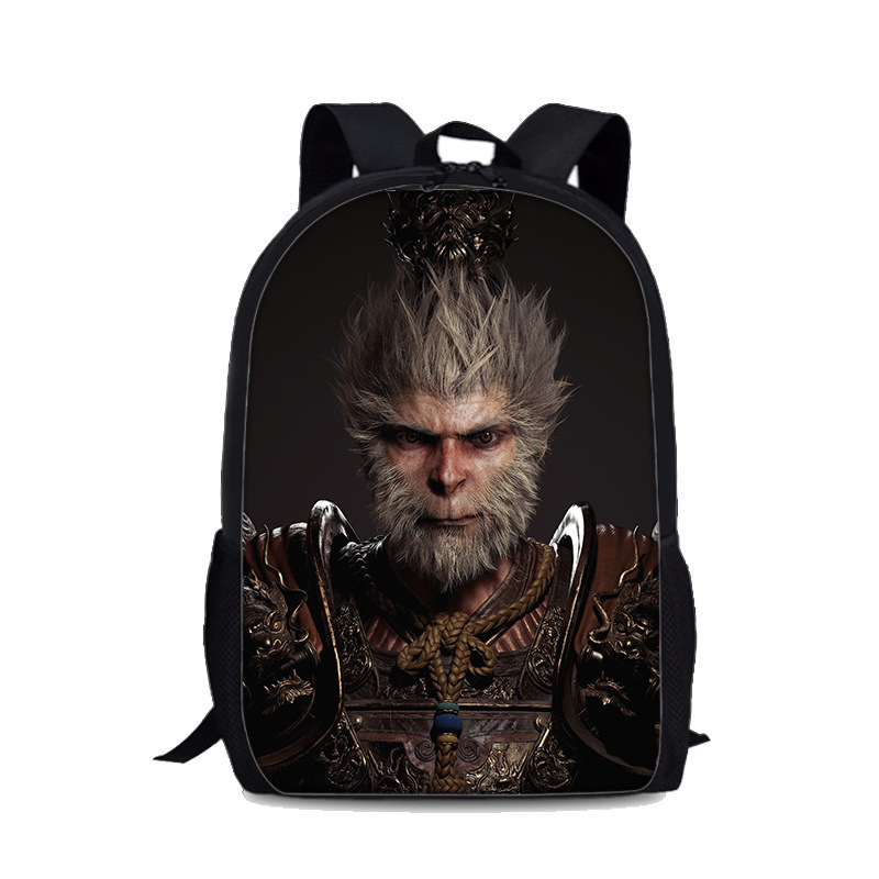 Black Myth Wukong Backpack for School Students Wukong Bookbag ...