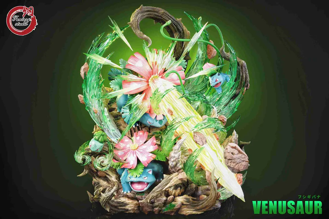 GX Evolution Series Venusaur Family with LED - Pokemon Resin Statue ...