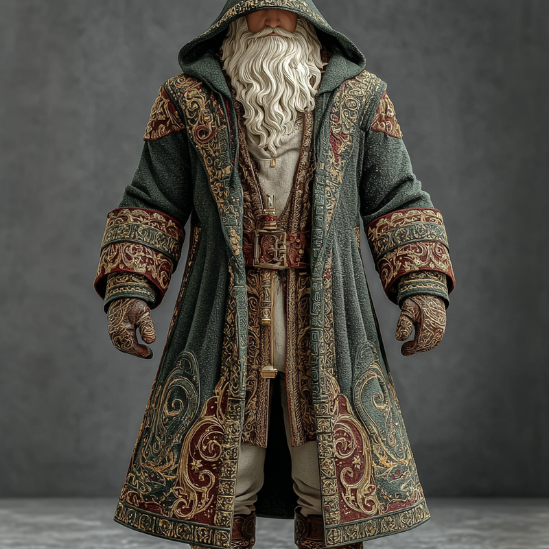 Men's Christmas Party Hooded Cape Coat 5791