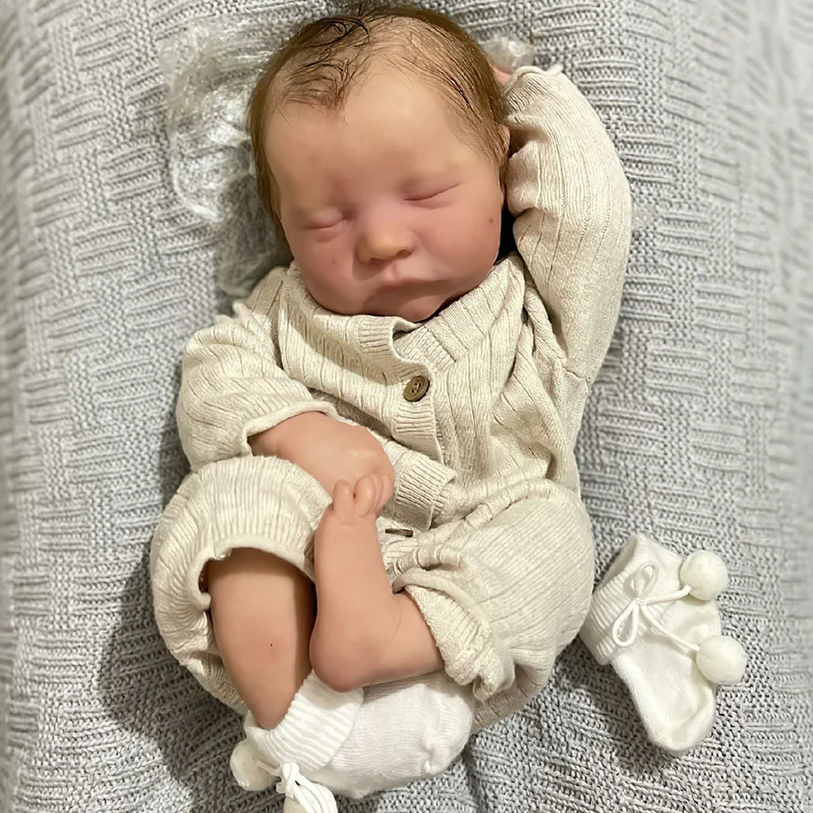 New 12 inches Sleeping Silicone Reborn Newborns Baby Boy Weighted Doll ...