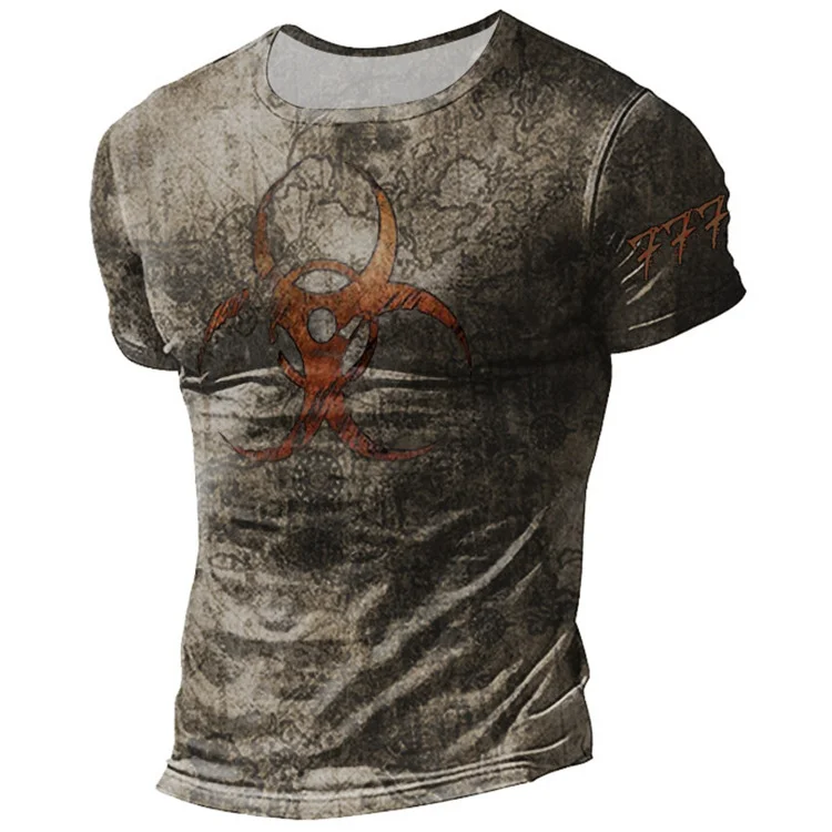 Mens Retro Printed Outdoor T-shirts