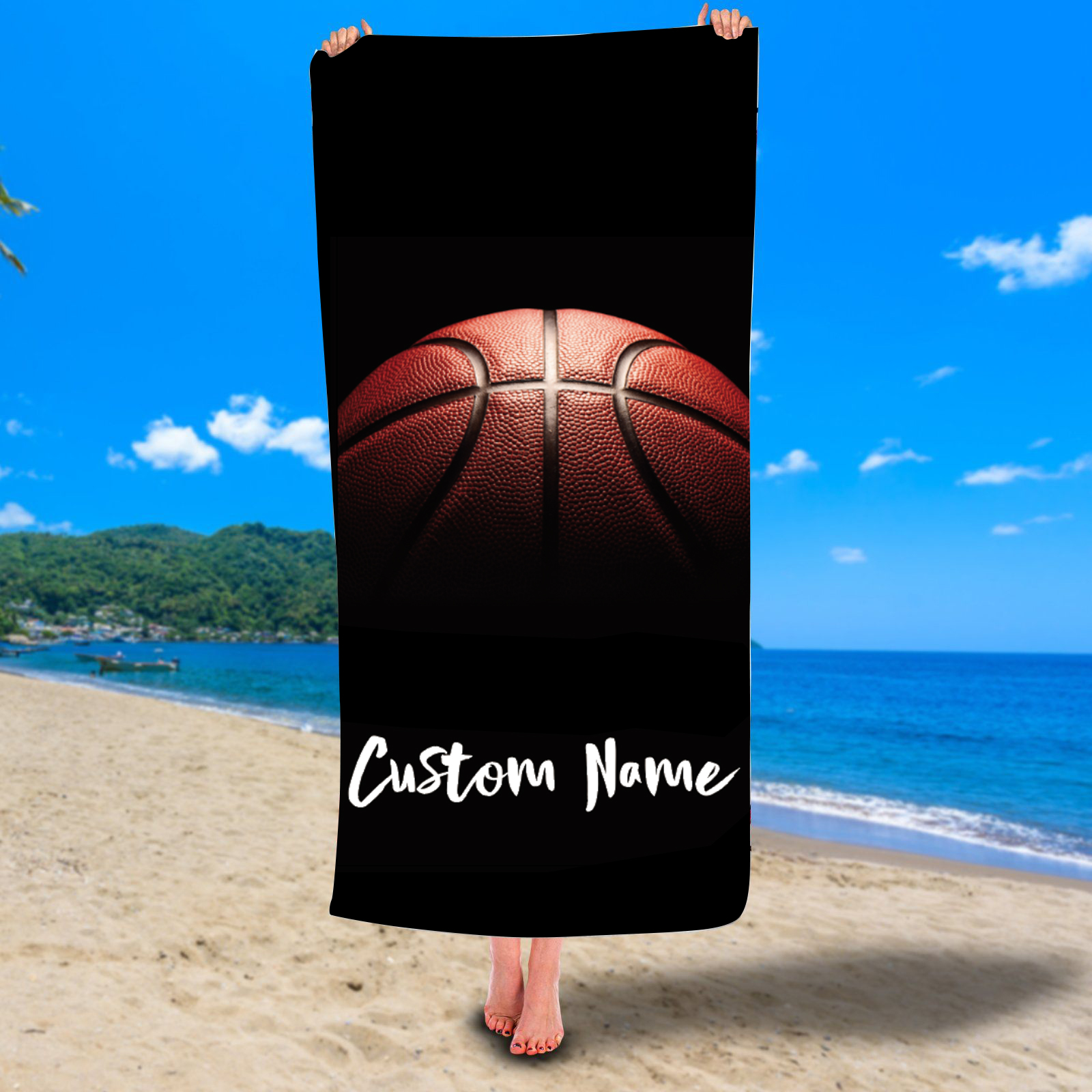 Personalized Kid Basketball Towel For Summer&Beach|DYTowel65