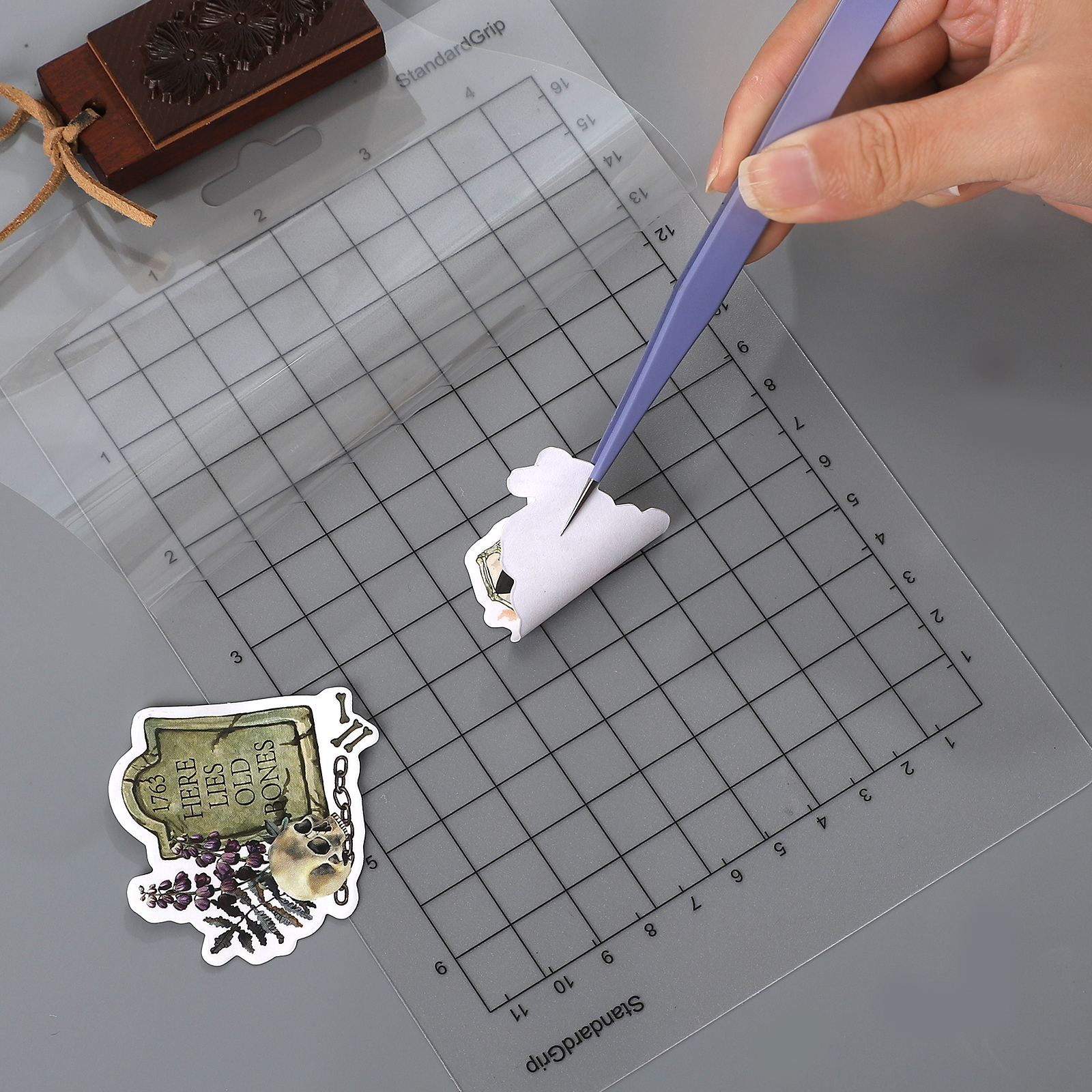 Journalsay sticker tape peel assist tool mat 1.39