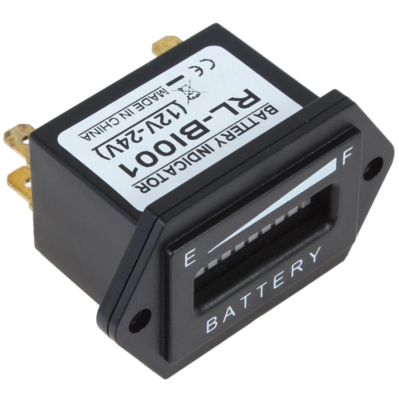 Rectangle Three-Colors LED Battery Indicator - Charge Status Meter ...