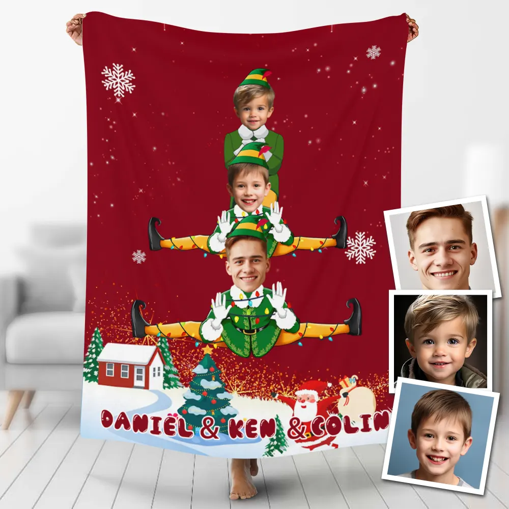 Christmas Family Tree Custom Blankets Personalized Blanket