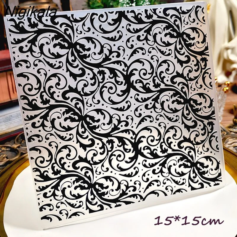 Nigikala Vintage Background Basic words Embossing Folders for DIY ...