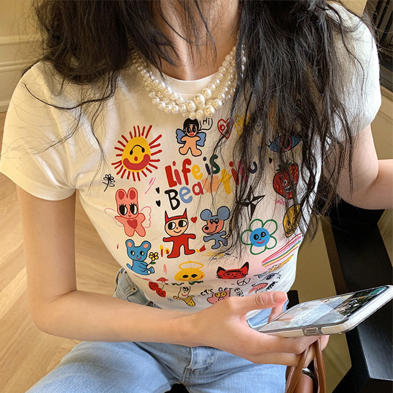 CUTE CARTOON CROP TOP