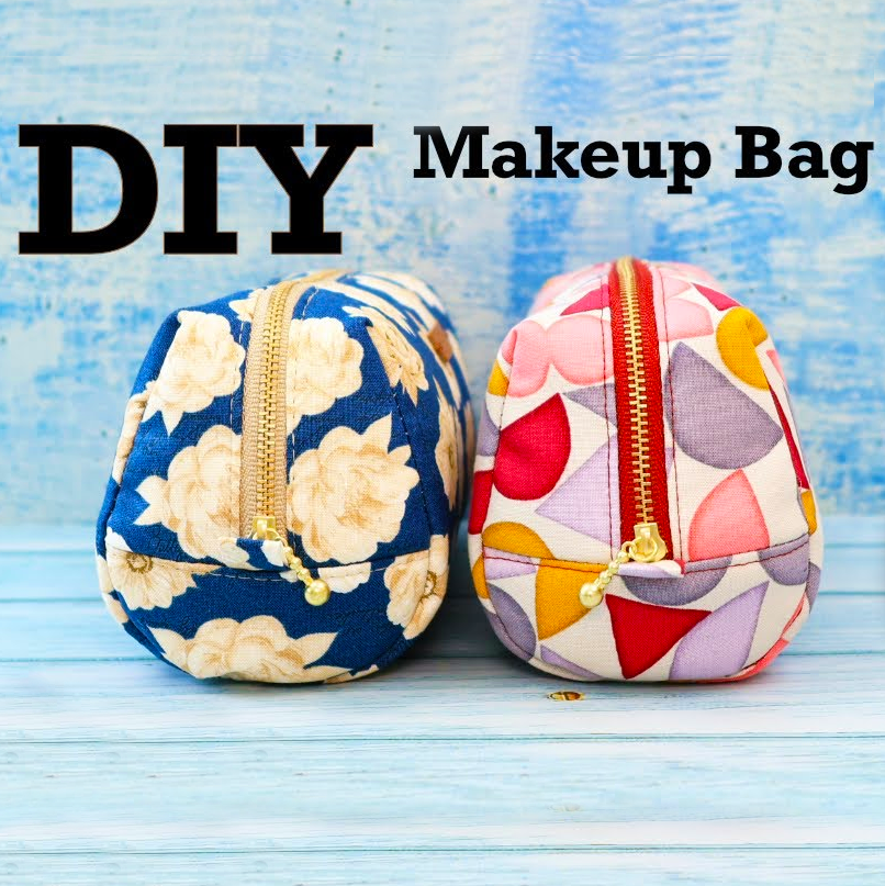 Cosmetic Bag Sewing Template with Instruction