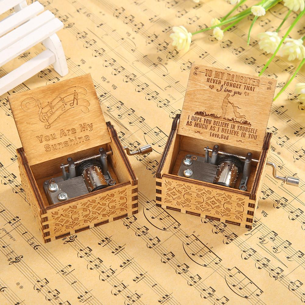 My Sunshine Wooden Hand Cranked Music Box