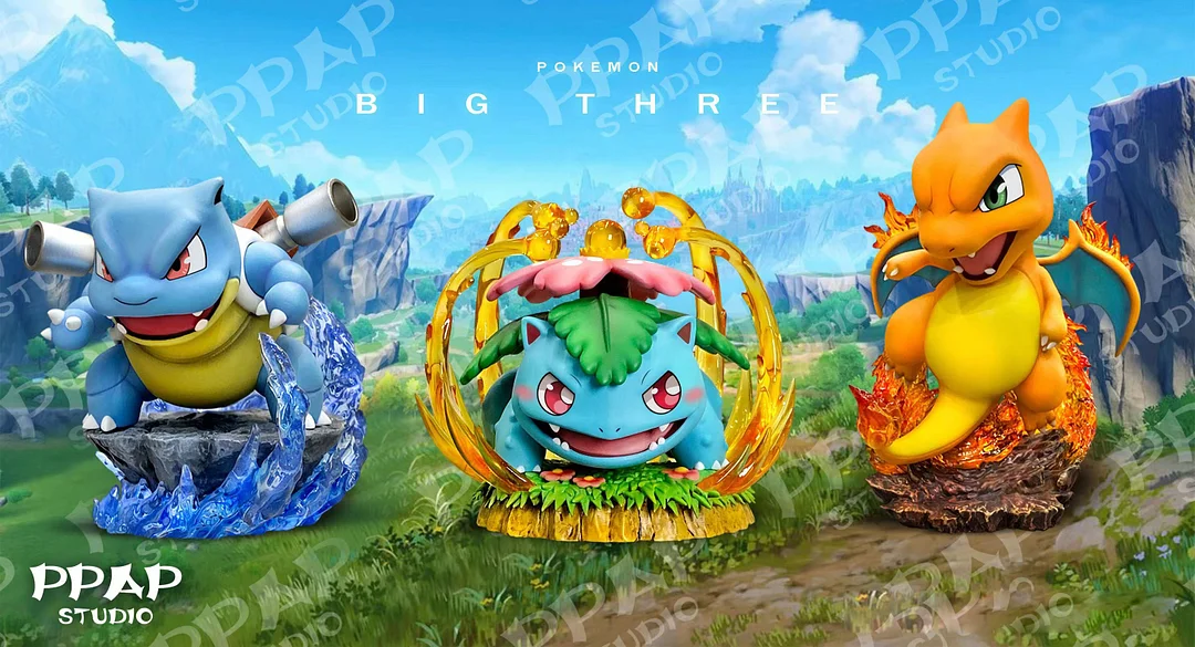 Fatty Little Venusaur & Fatty Little Charizard - Pokemon Resin Statue ...