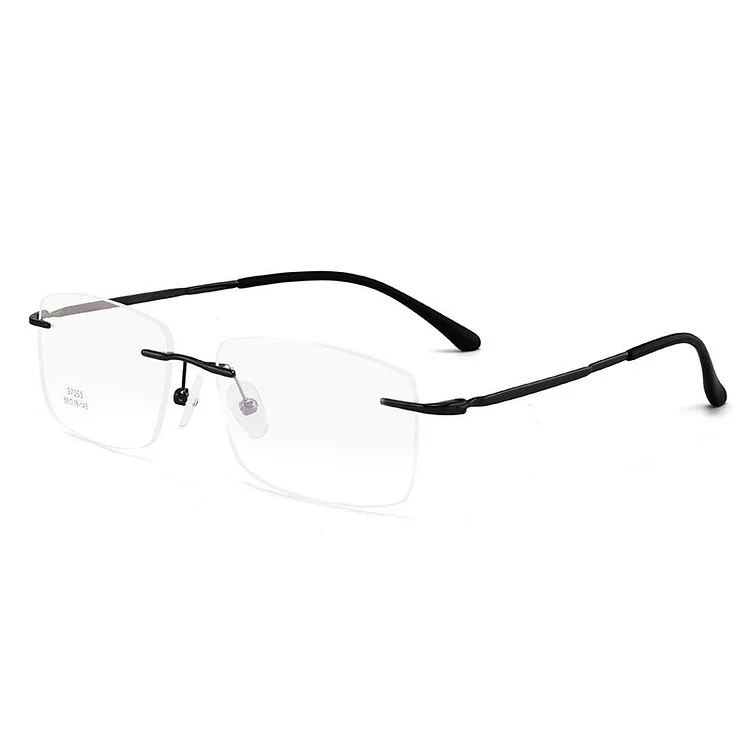 Glasses For Man Rimless Metal Frame Eyewears Super Light Business Style ...