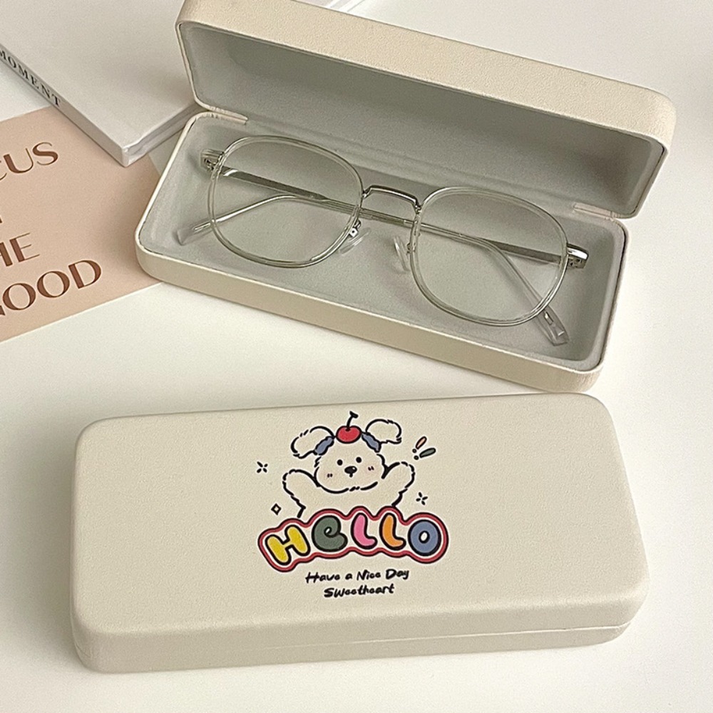 Hard Shell Glasses Box Cute Cartoon Pattern PU Leather Spectacle Cases ...
