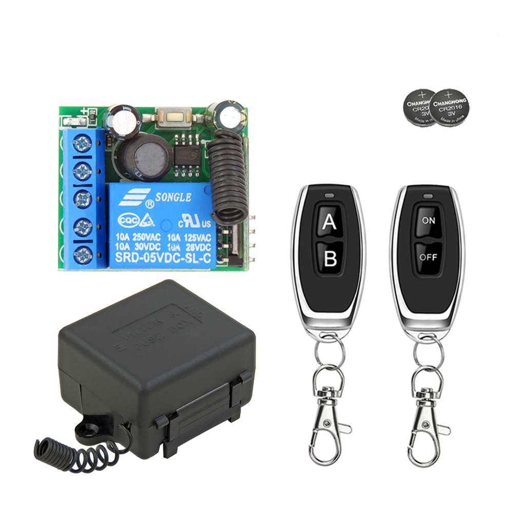 433Mhz RF Remote Control Wireless Switch DC 5V 12V 24V 1CH rf Relay ...