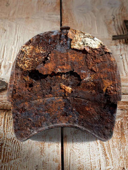 Vintage Distressed Rust Print Baseball Cap