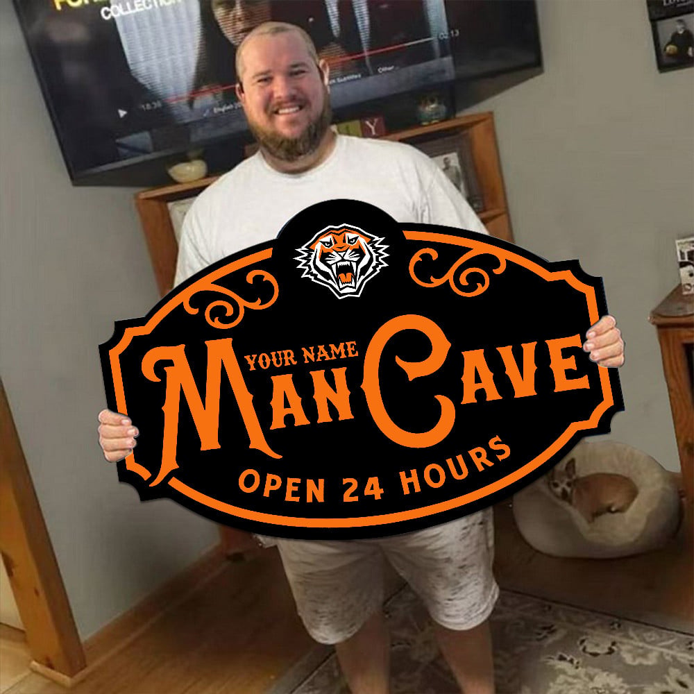 Custom Name Wests Tigers Metal Cave Sign