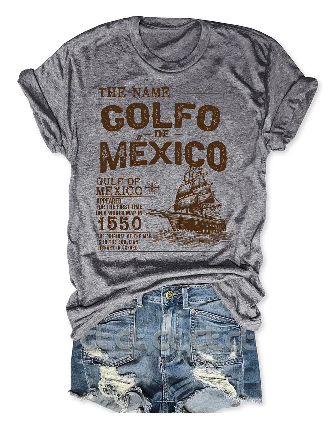 Gulf Of Mexico Name Origin 1550 T-Shirt
