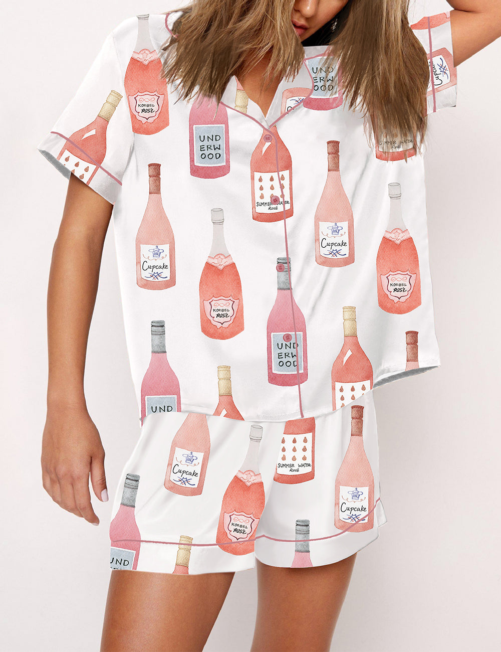 Women's Rose All Day Wine Pajama Set
