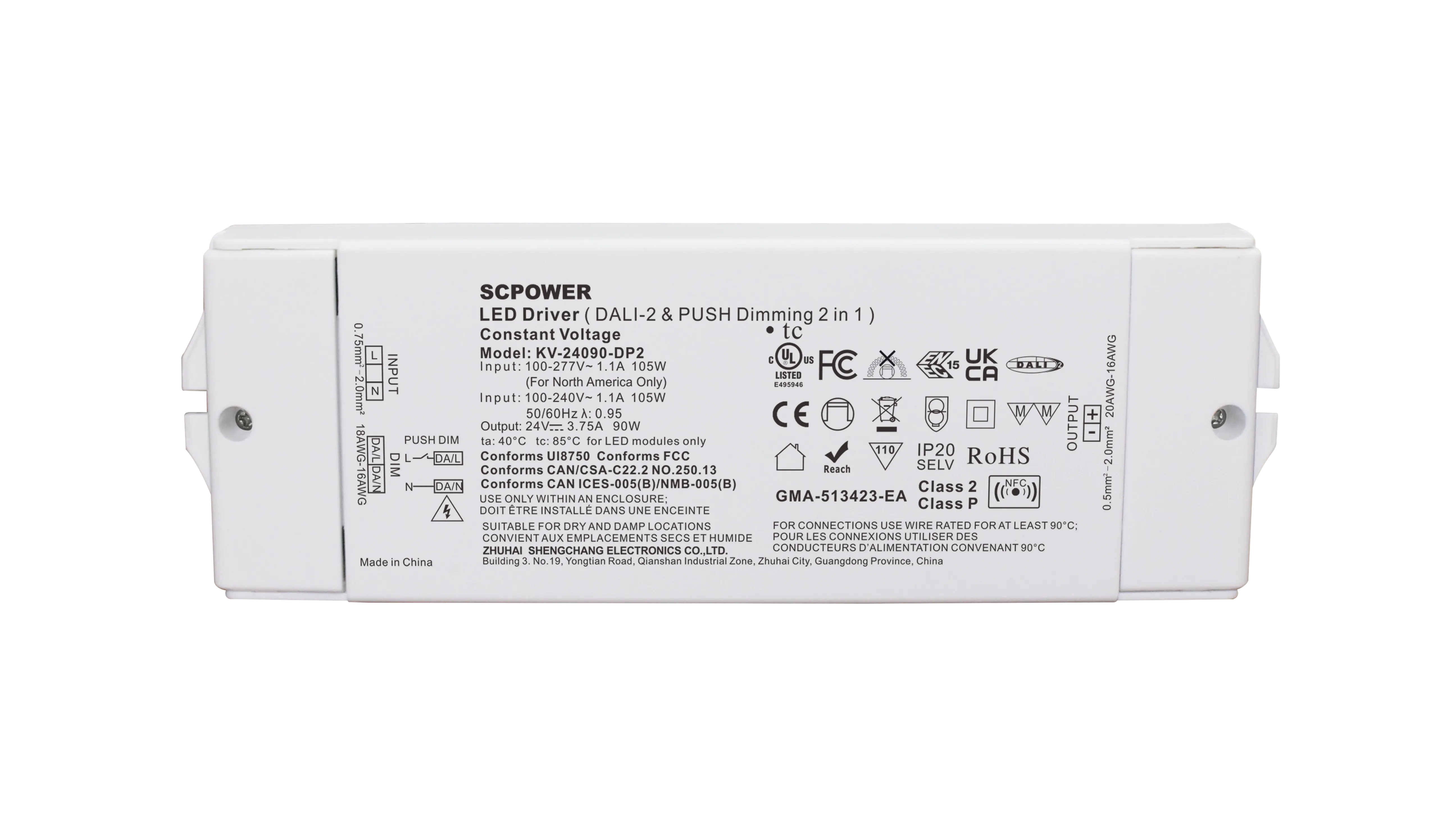 UL Certified Bluetooth DALI Smart Dimmable LED Driver 12V 60W 5A ...