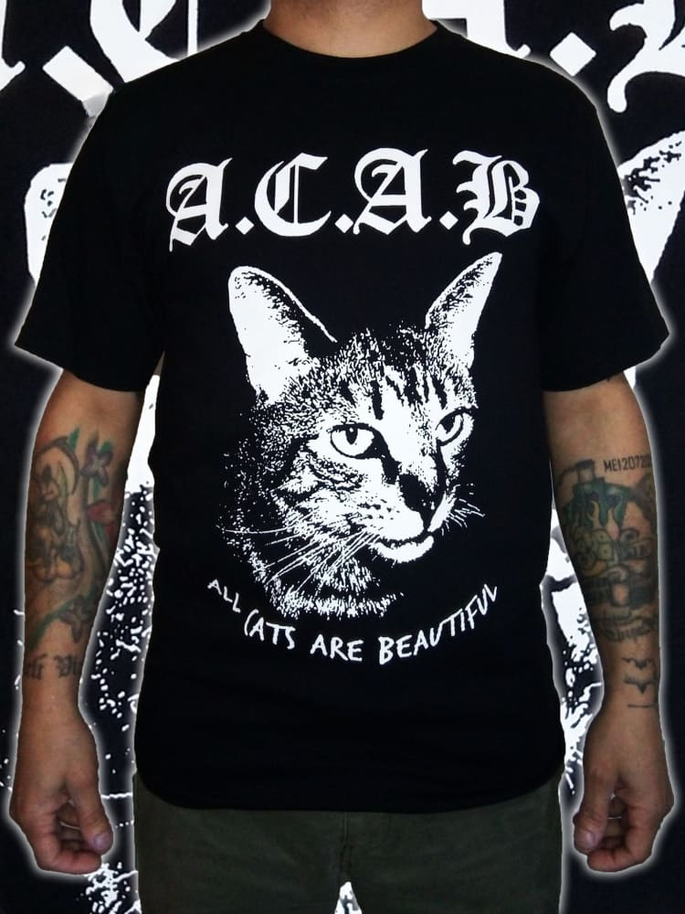 Men's Acab All Cats Are Beautiful Print Design T-shirt