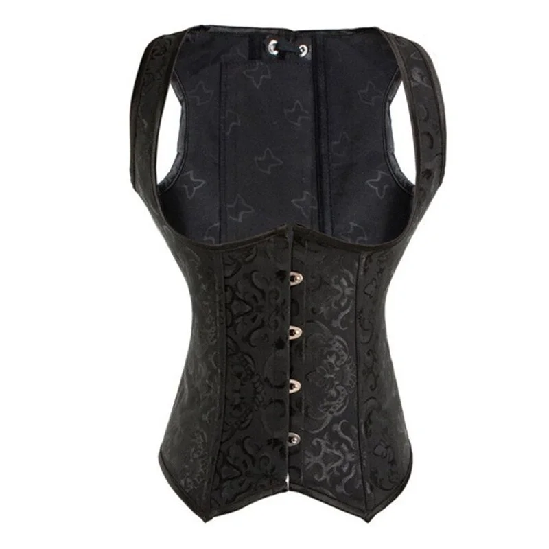 Uaang Corset Steel Boned Plus Size Vest Basques Corsets and Bustiers ...