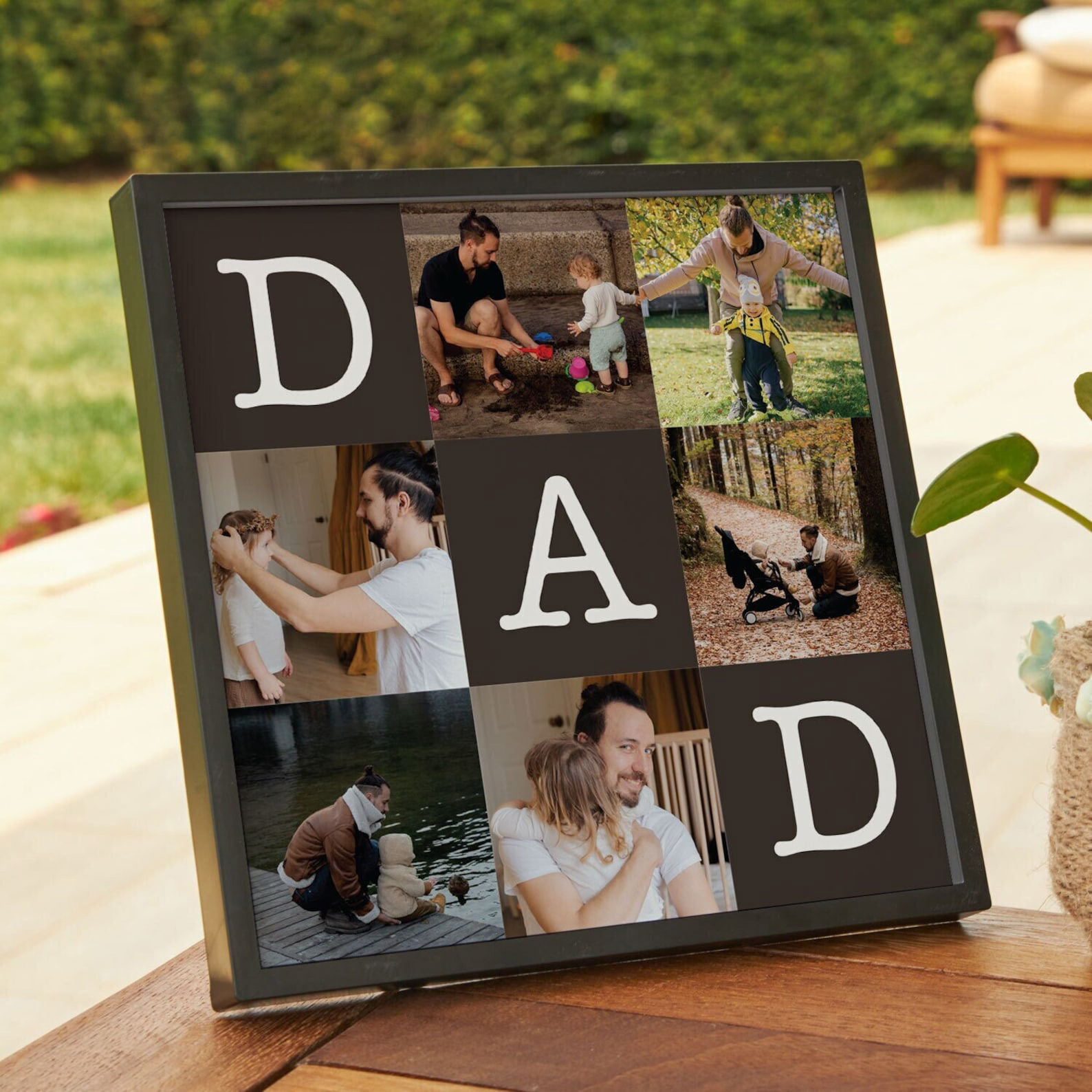 Personalized Photo Collage Frame Fathers Day