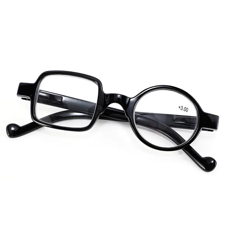 Square Circular Frame Reading Glasses Unisex One Square One Circle ...