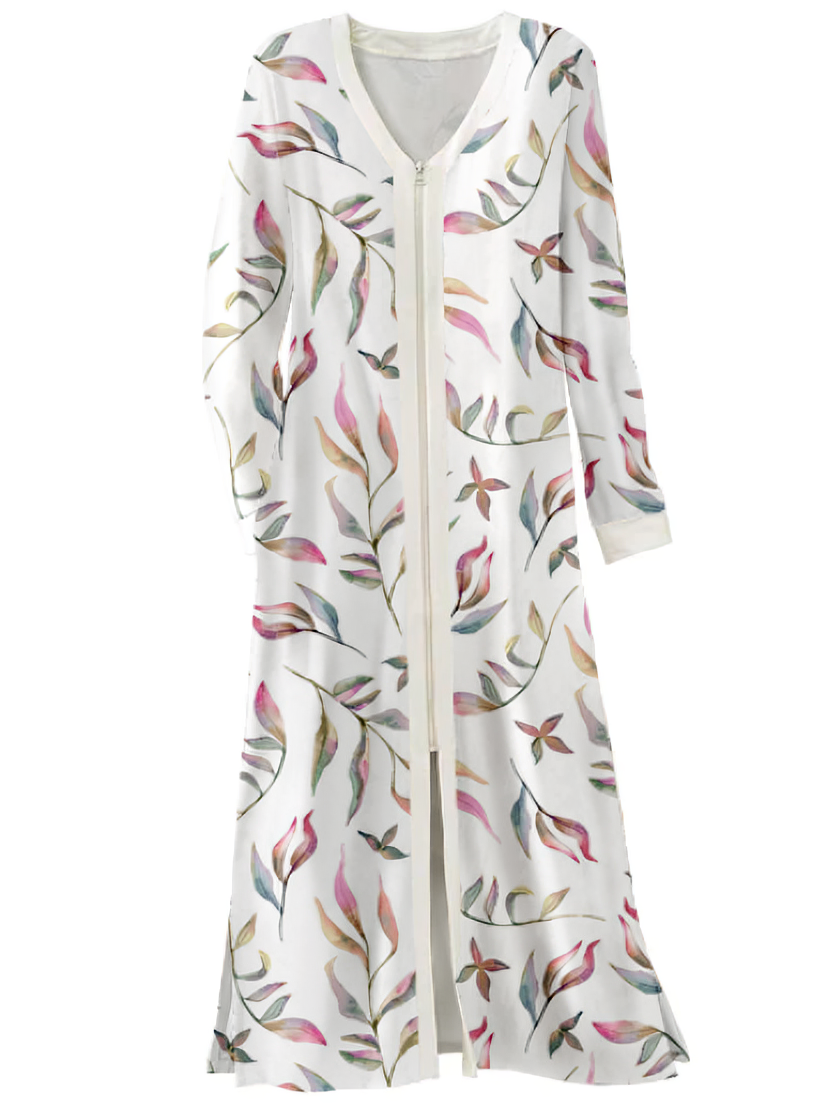 Floral Zip Robe