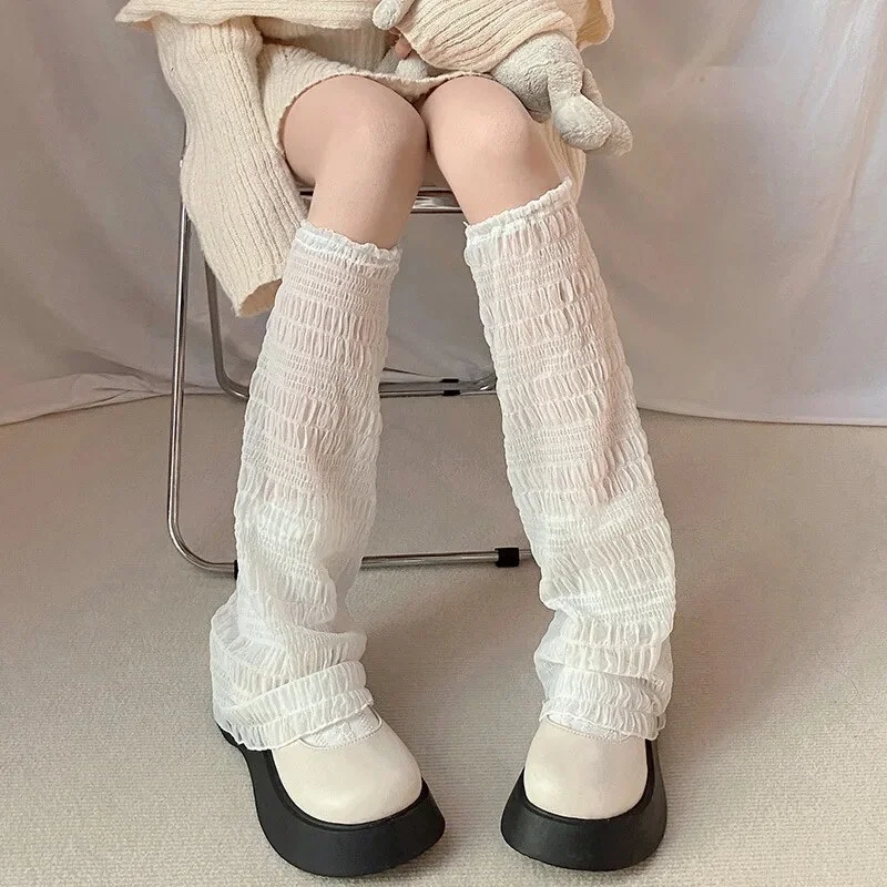 Billionm Design Japan Style Leg Warmers Women Stockings Nylon Thin Over Knee Socks Cosplay Sweet ...