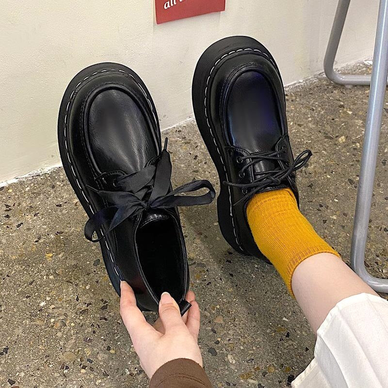 platform women Shoes College Girl Student LOLITA Shoes JK Uniform Ankle ...