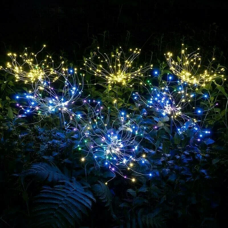 Anniversary Sale 70%OFF- Waterproof Solar Garden Fireworks Lamp
