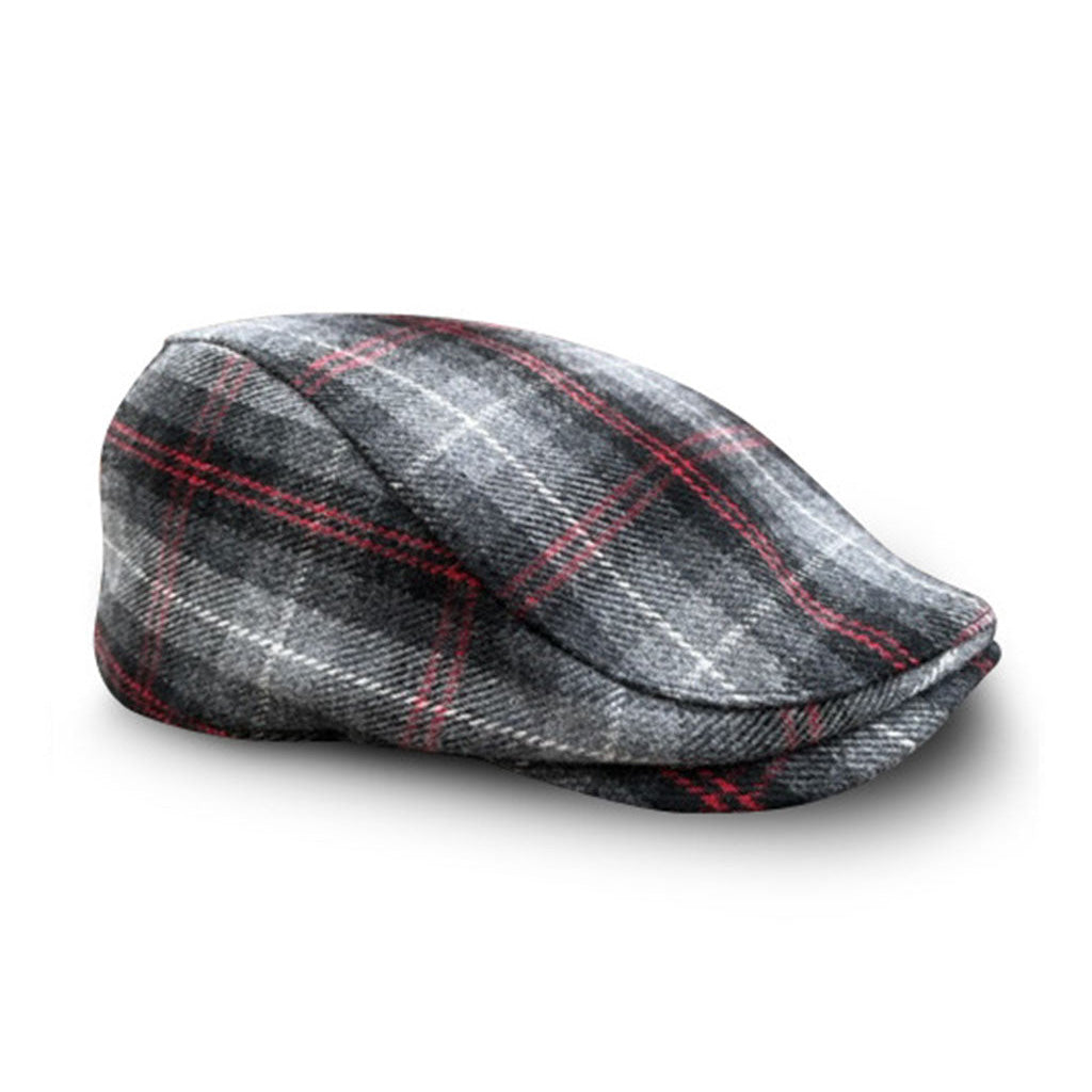 The Contender Boston Scally Cap - Black & Smoke Plaid