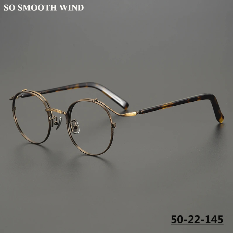 Japanese Handmade Designer Titanium Glasses Frame Men Women Vintage ...
