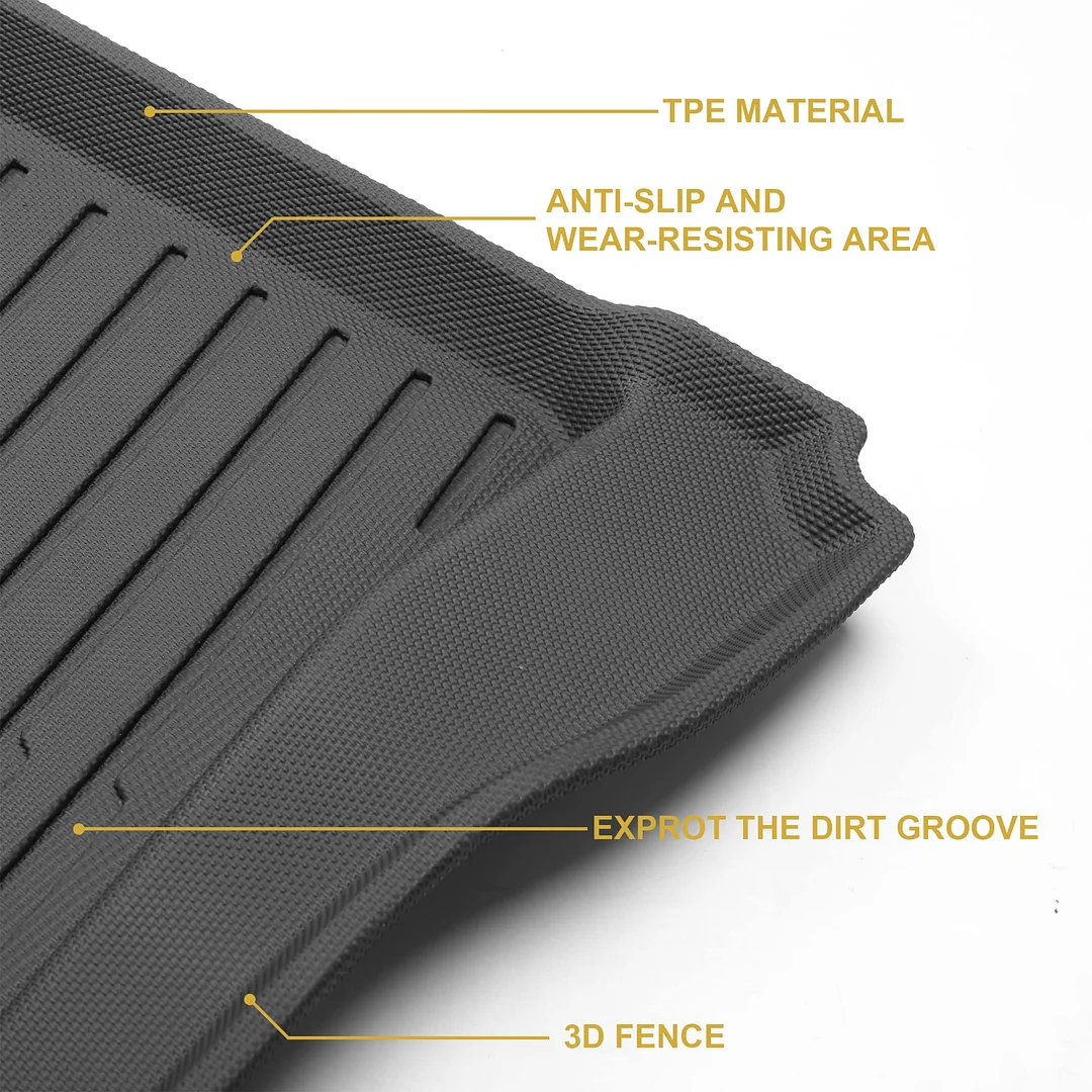 Tesla Model 3 Rear Trunk & Trunk Well & Rear Trunk Mats Set