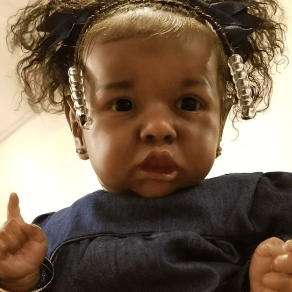 Rbgdoll®12'' Brown Skin Cute Sally Realistic Black Silicone Reborn Baby ...