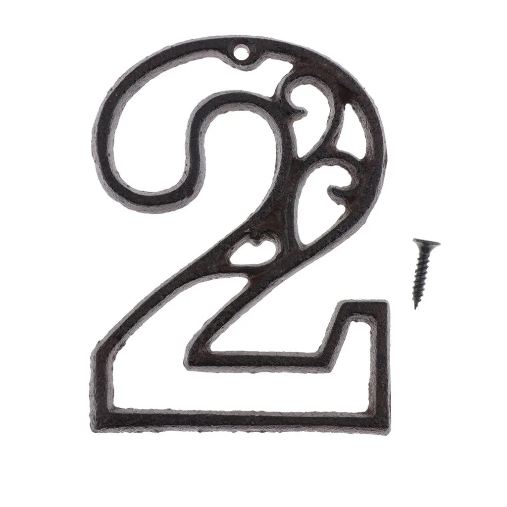 Metal Wrought Iron Number 0-9, Door House Numbers, Street Address ...