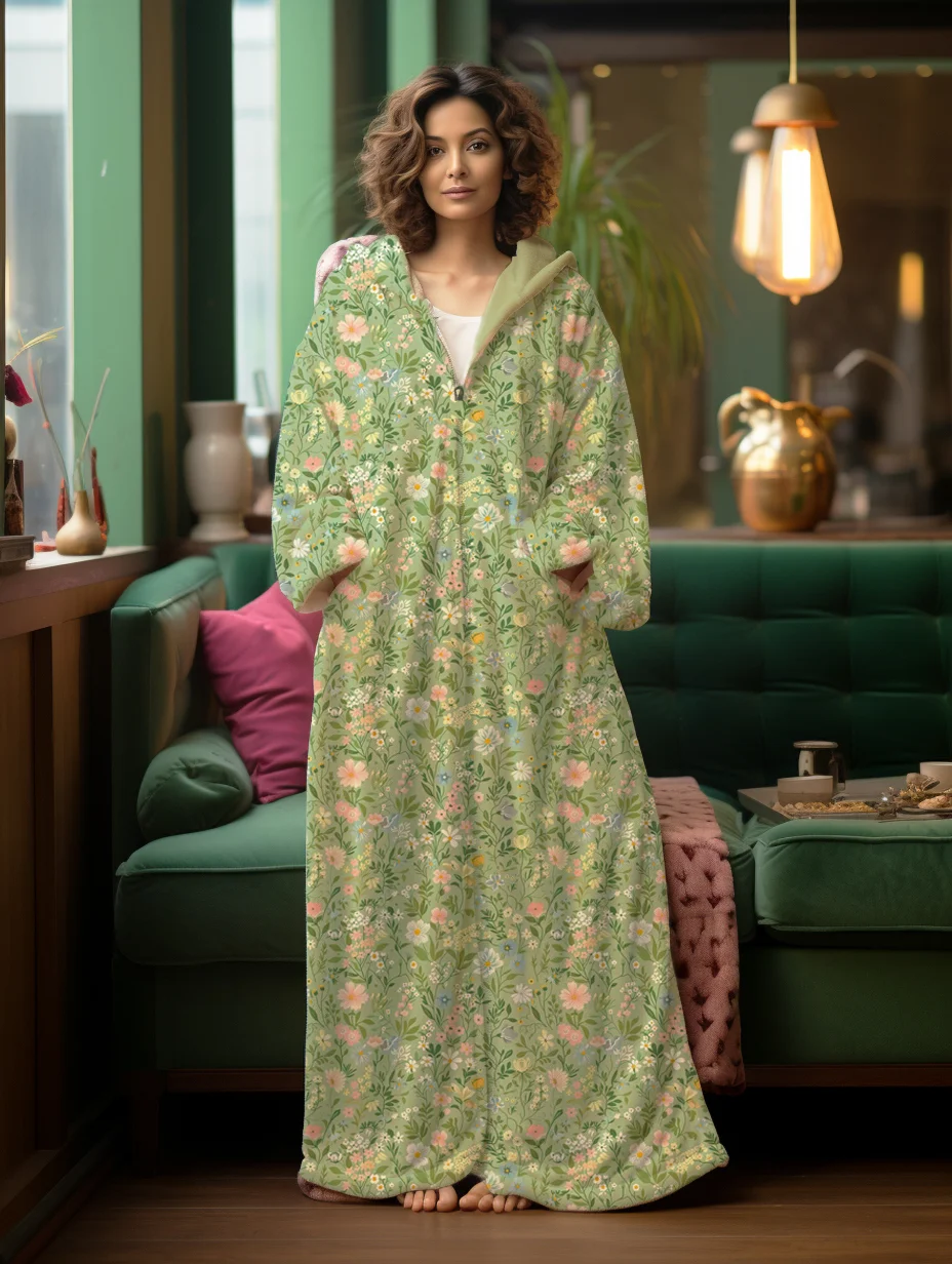 Cozy Plush Printed Robe