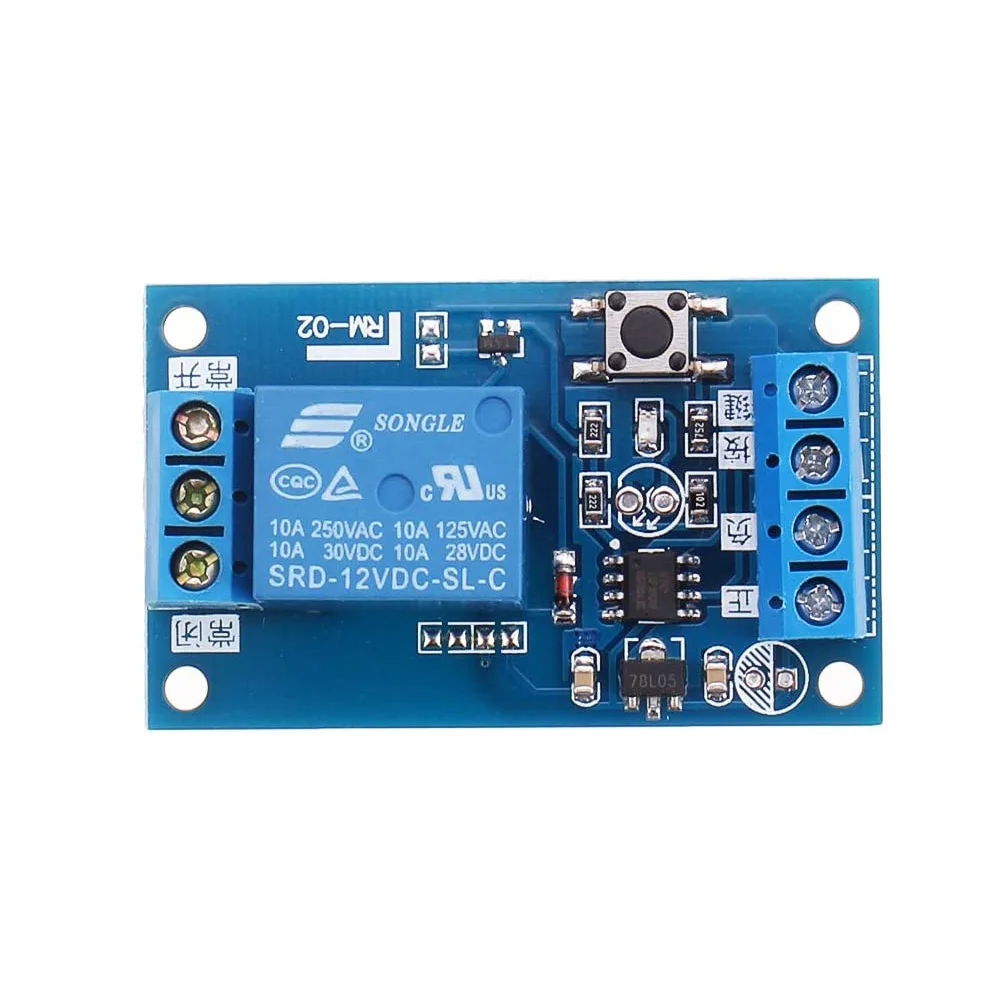 12V Bistable Relay Module Car Modification Switch Module One Push ...