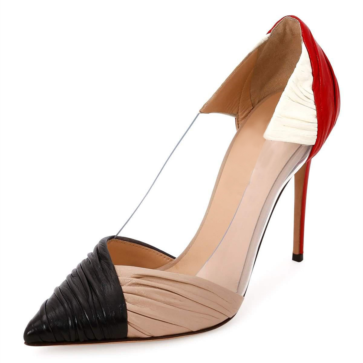 Multi-Color Clear PVC Stiletto Heels Pumps Vdcoo