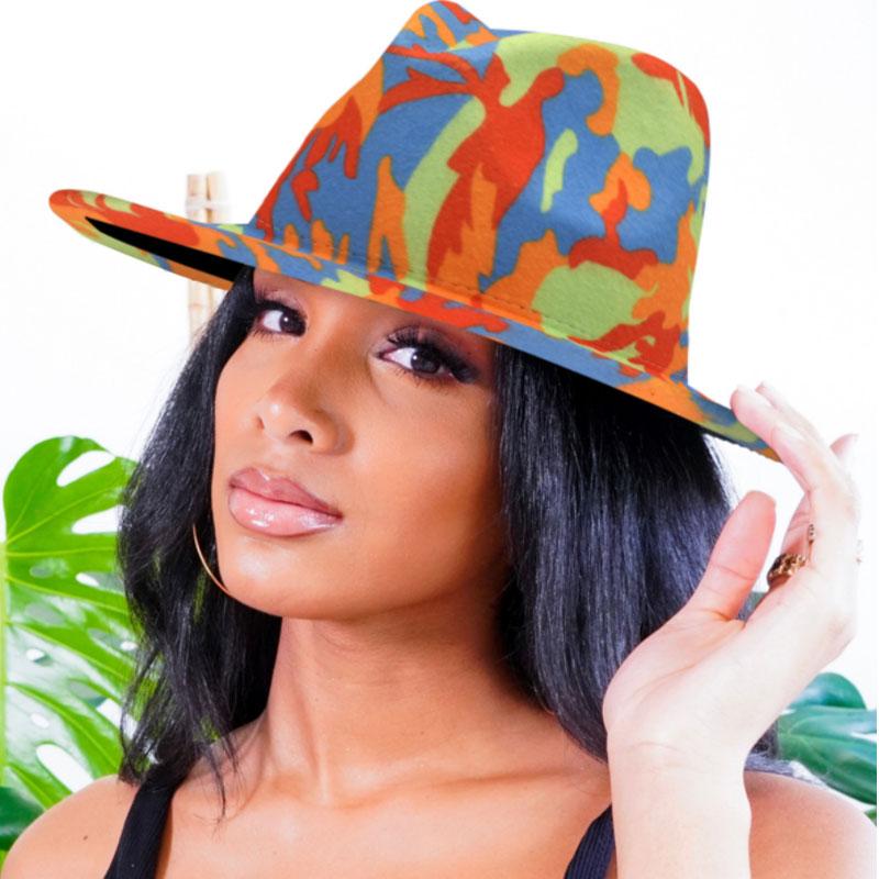 Mixed Print Jazz Hat