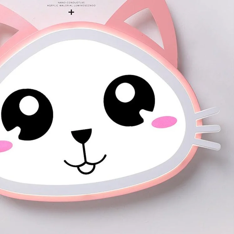 New cat children's room light cartoon cute pink princess room led eye ...