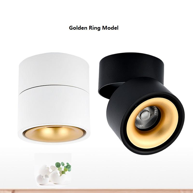 LED Surface Mounted Ceiling Light Foldable and 360 Degree Rotatable COB ...