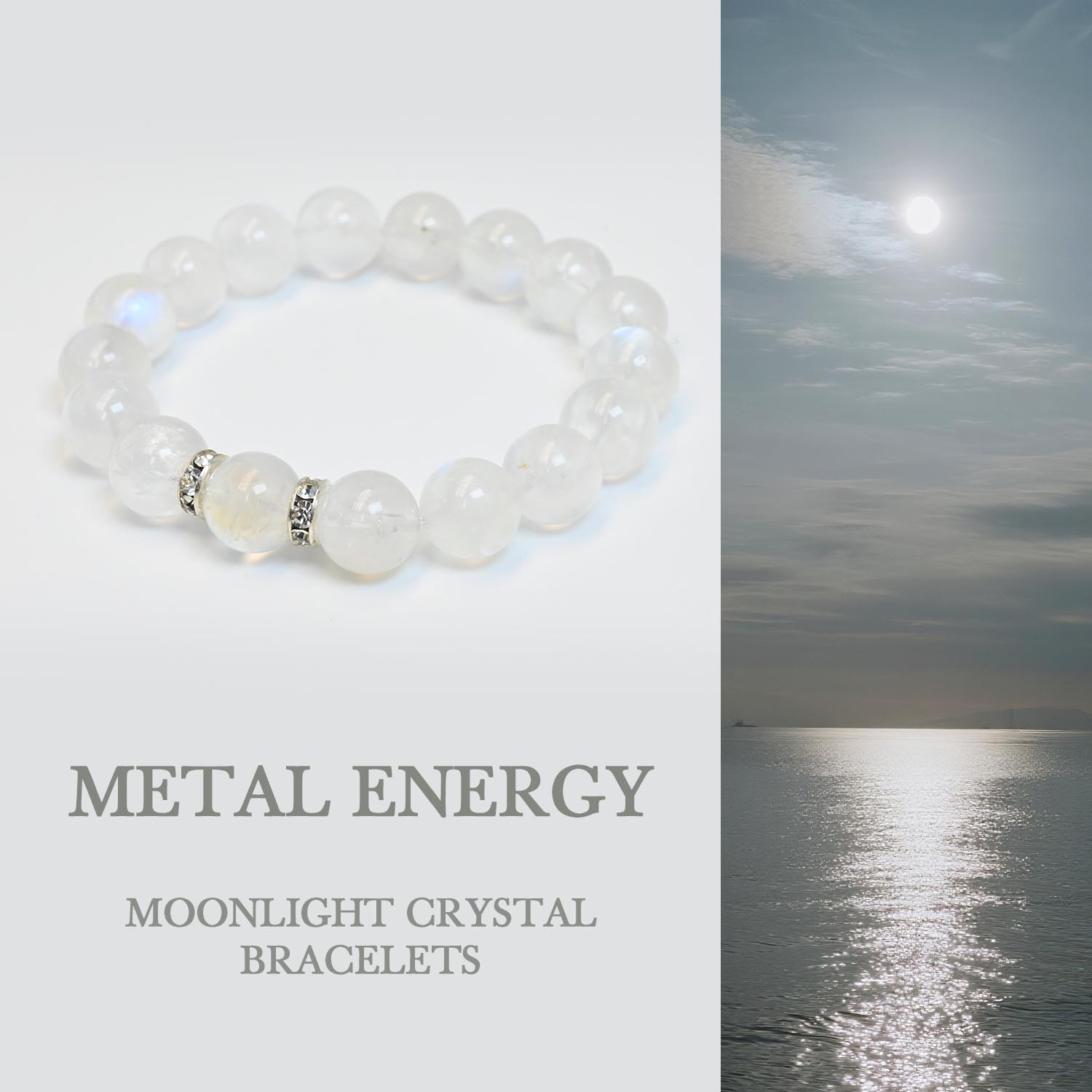 Metal Energy—Moonlight Crystal Bracelets